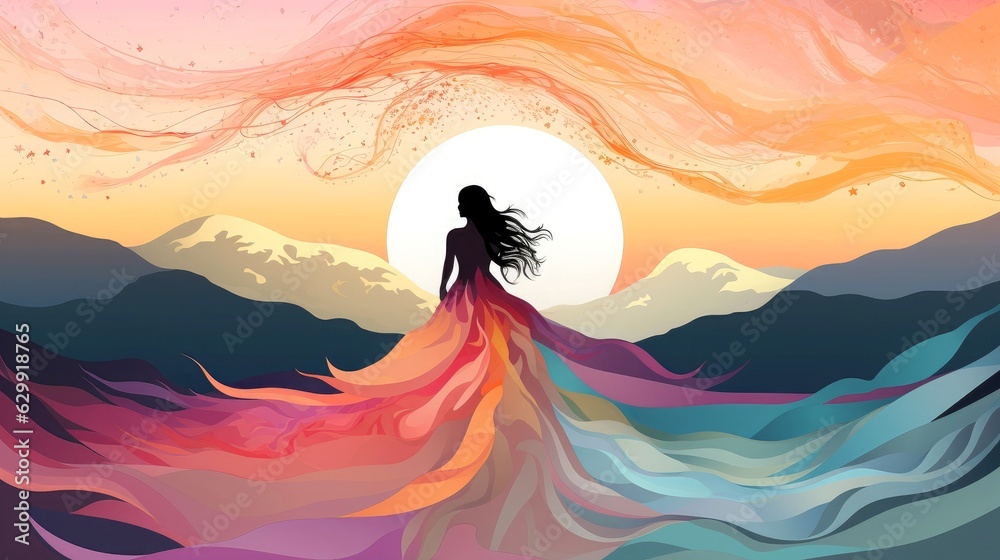 Illustration of psychic waves experimentation, and bold mental ...