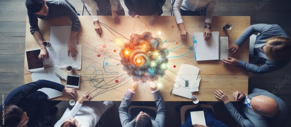 business brain storm strategy ideas sharing hand paper document chart ...