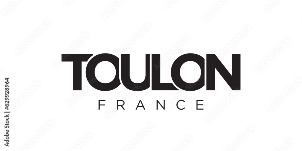 Toulon in the France emblem. The design features a geometric style ...