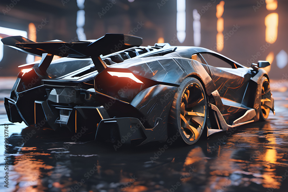 black supercar web page PPT wallpaper background powerpoint Stock ...