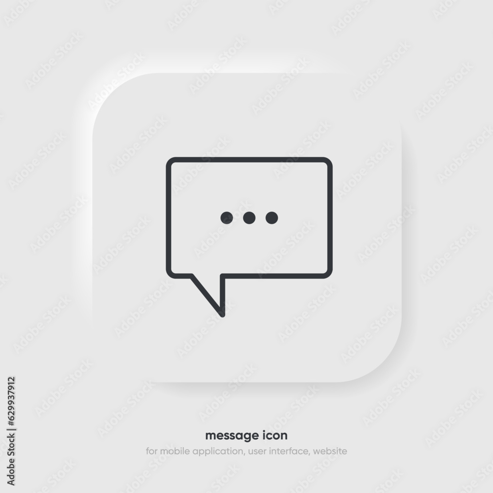 Flat vector chat message icons isolated on white background ...