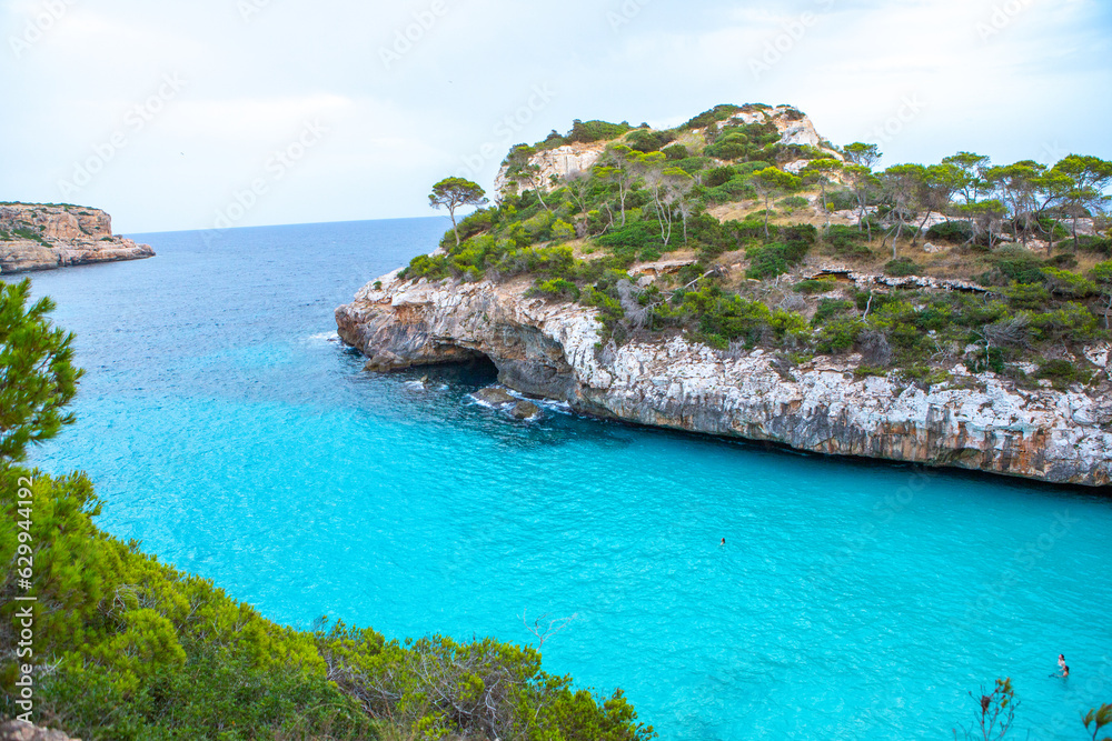 Calo des Moro, Majorca, Spain. Beautiful beach landscape, exotic ...