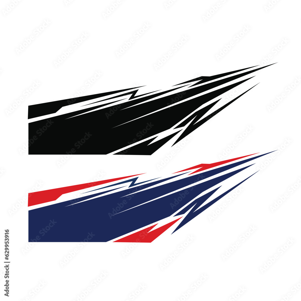 car body wrapping sticker design vector. car branding sticker Stock ...