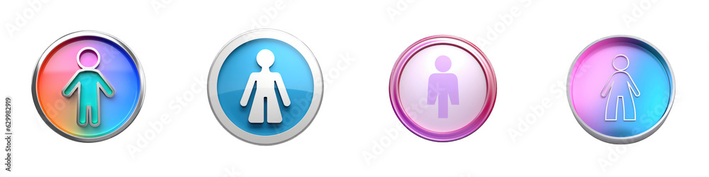 Individual, gender-neutral clipart collection, vector, icons isolated ...