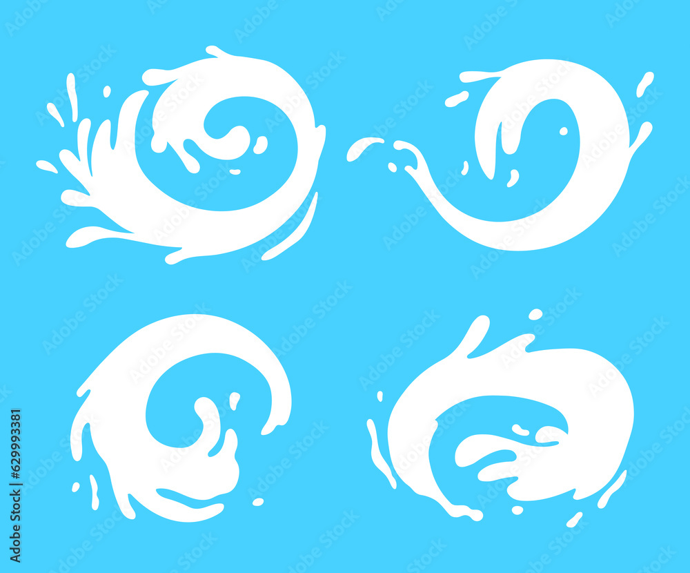Water and juice splash liquide. Vector Illustration. A drop shape ...