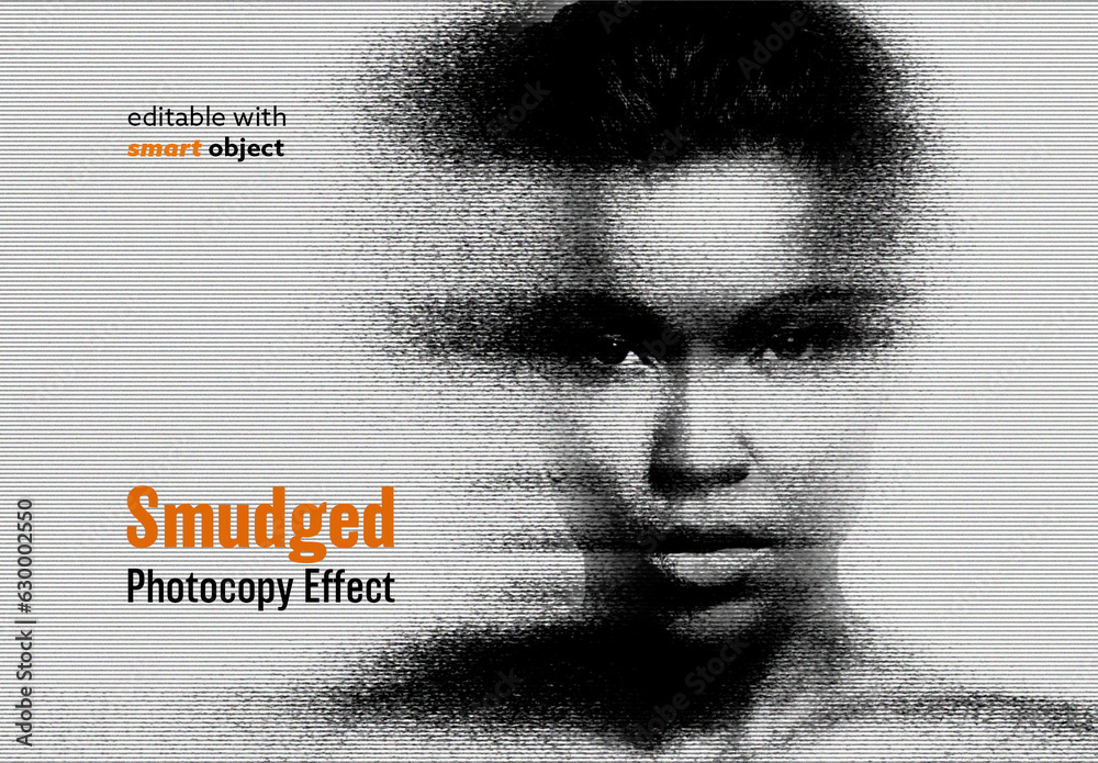Smudged Photo Copy Effect Stock Template | Adobe Stock