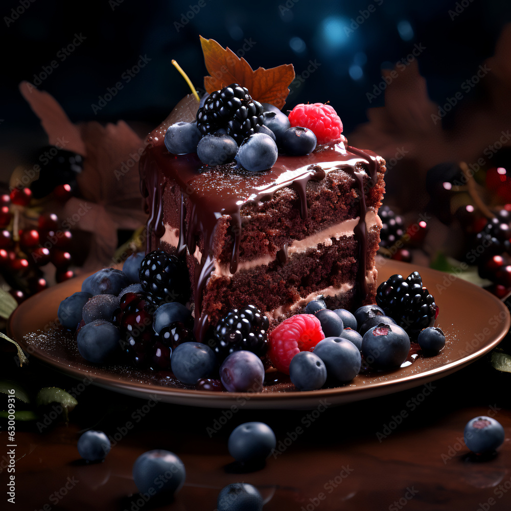 A chocolate lover's fantasy come true: a luscious chocolate cake ...
