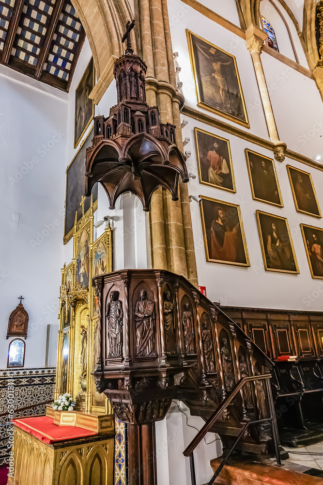 Interior of Saint Peter the Apostle church, is dedicated to main ...