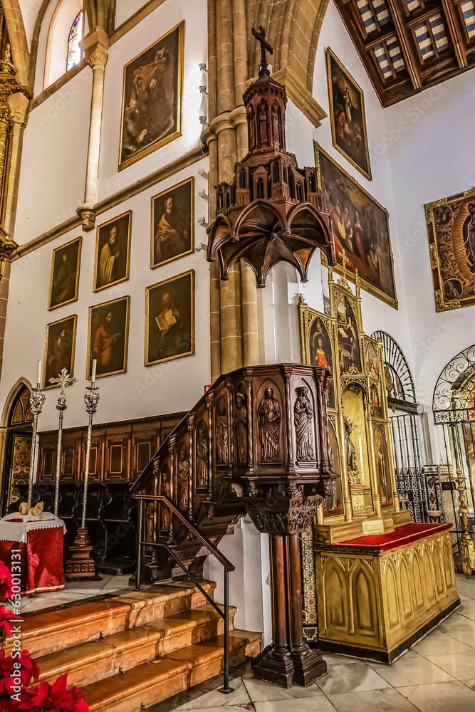 Interior of Saint Peter the Apostle church, is dedicated to main ...