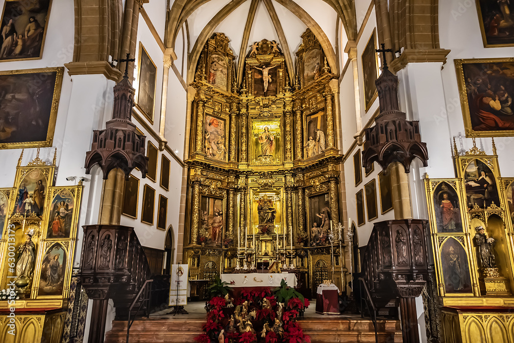 Interior of Saint Peter the Apostle church, is dedicated to main ...