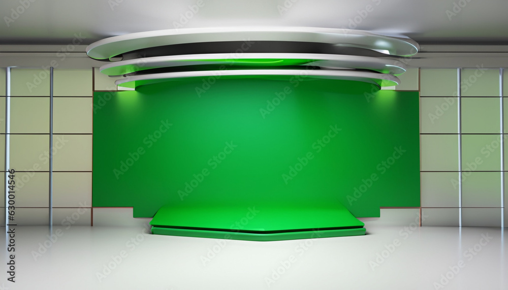 Virtual TV Studio, News Set background, virtual green Screen, virtual ...
