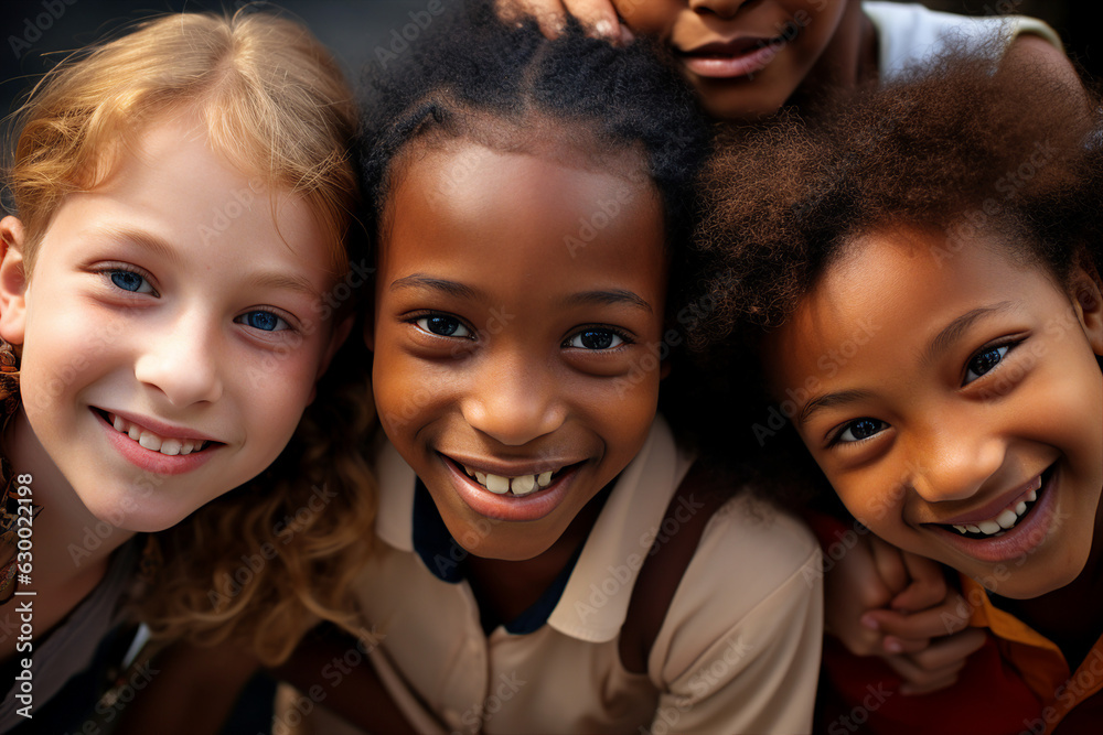 Generative ai collage image picture of academic pupil friends back to ...