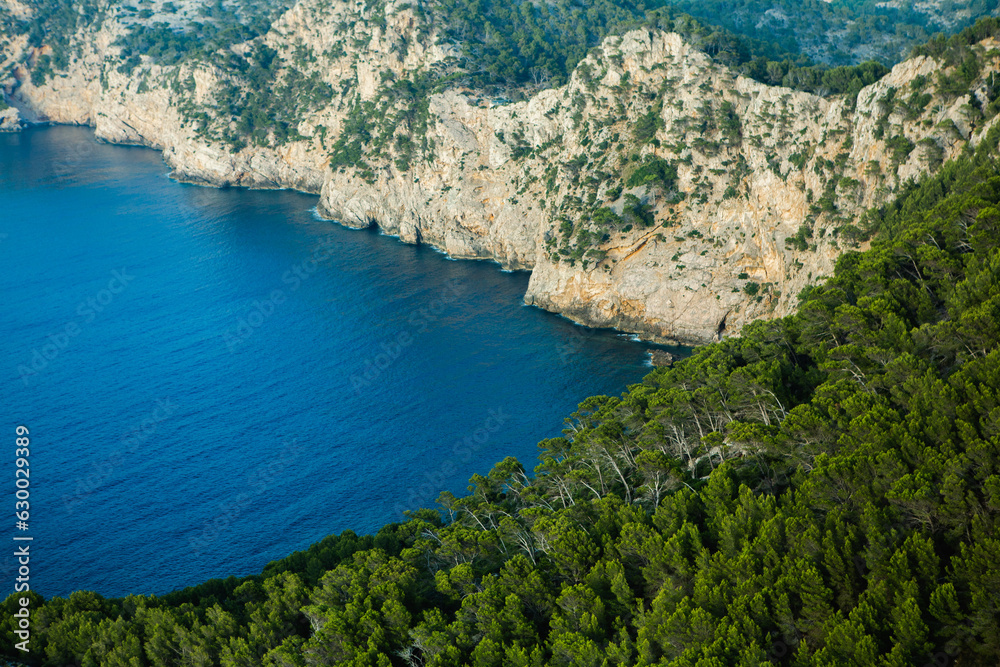Hiking holidays Mallorca, Spain. Beautiful picture with landscape of ...