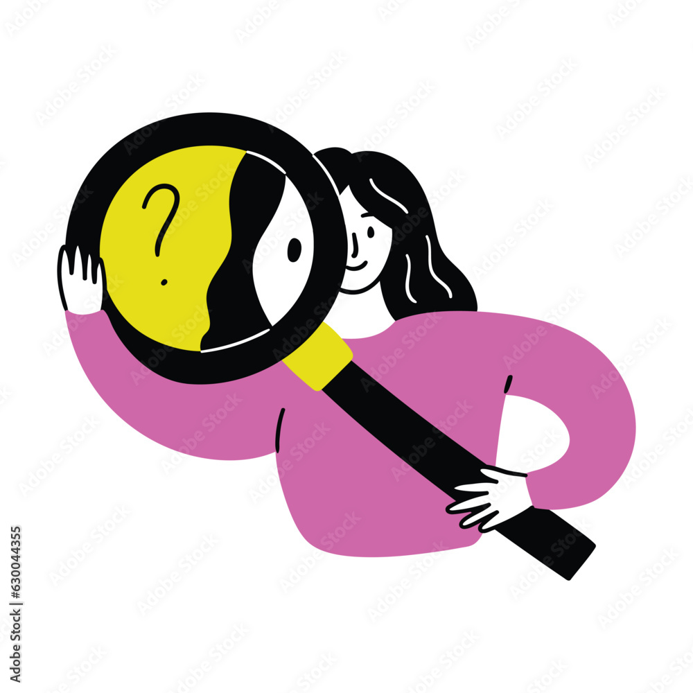 Cartoon Color Educational and Self-Development Concept Scene with ...