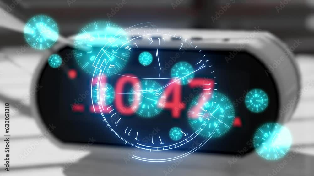 animation with multiple layers overlay. Showing time going fast with ...