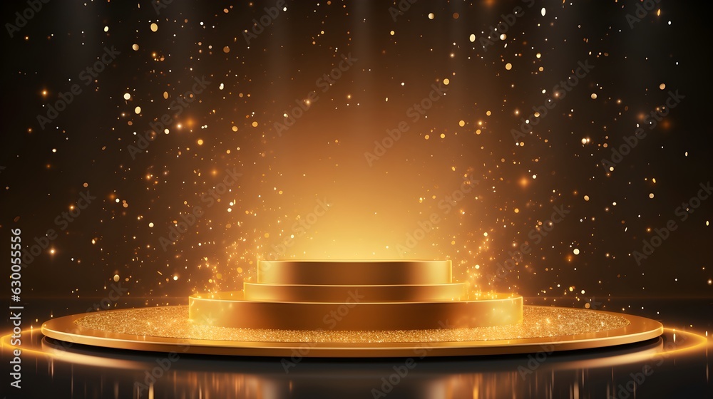 Award ceremony black elegant background with stage scene design concept ...