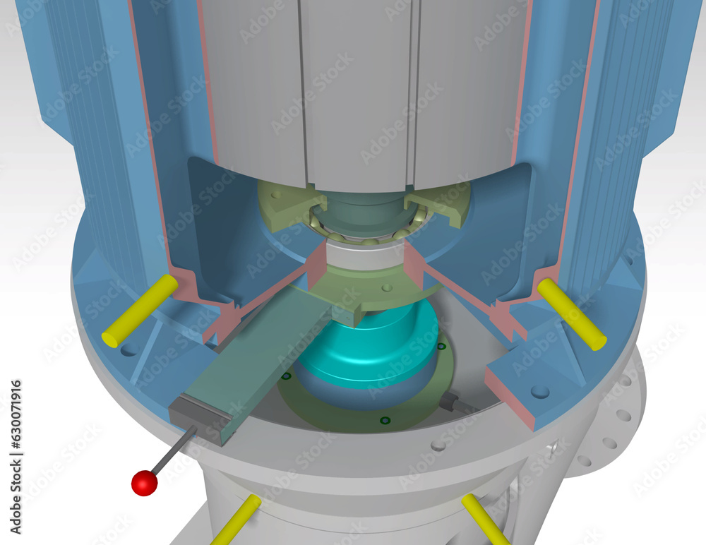 predictive maintenance vibration 3D illustration Stock Illustration ...