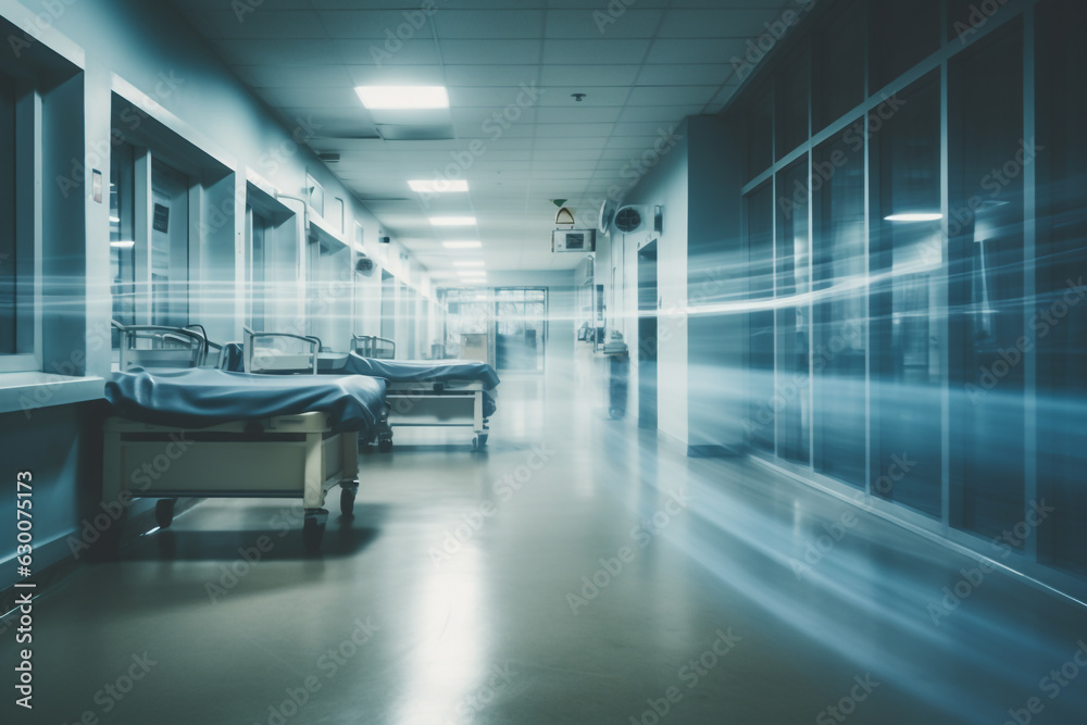 Photograph of an Hospital Background with blurry effects, healthcare ...