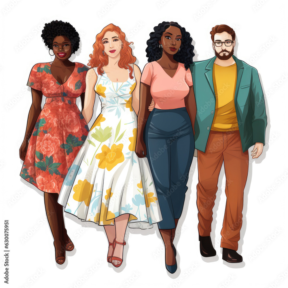 Sticker of a Body positive: beyond stereotypes, women who love ...