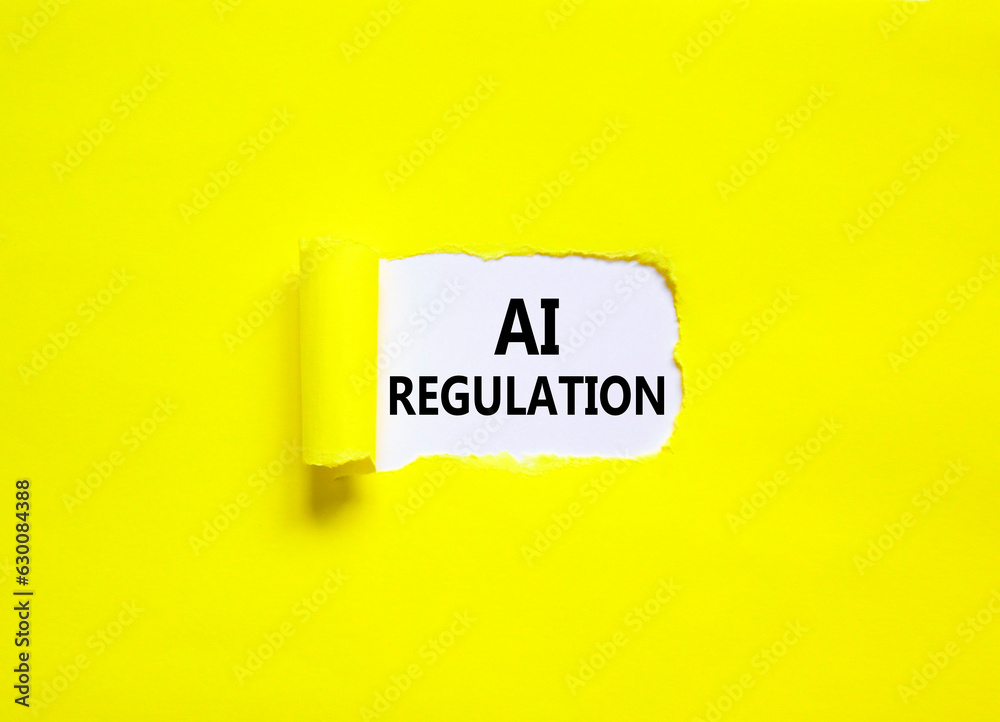 AI regulation symbol. Concept words AI artificial intelligence ...