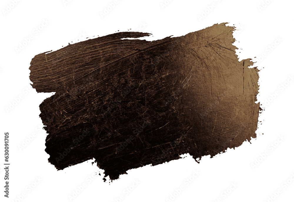 PNG Brown bronze glitter color line smear brushstrok painting blot on ...