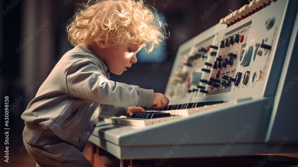 image of a child playing a console, post-apocalyptic retro style ...
