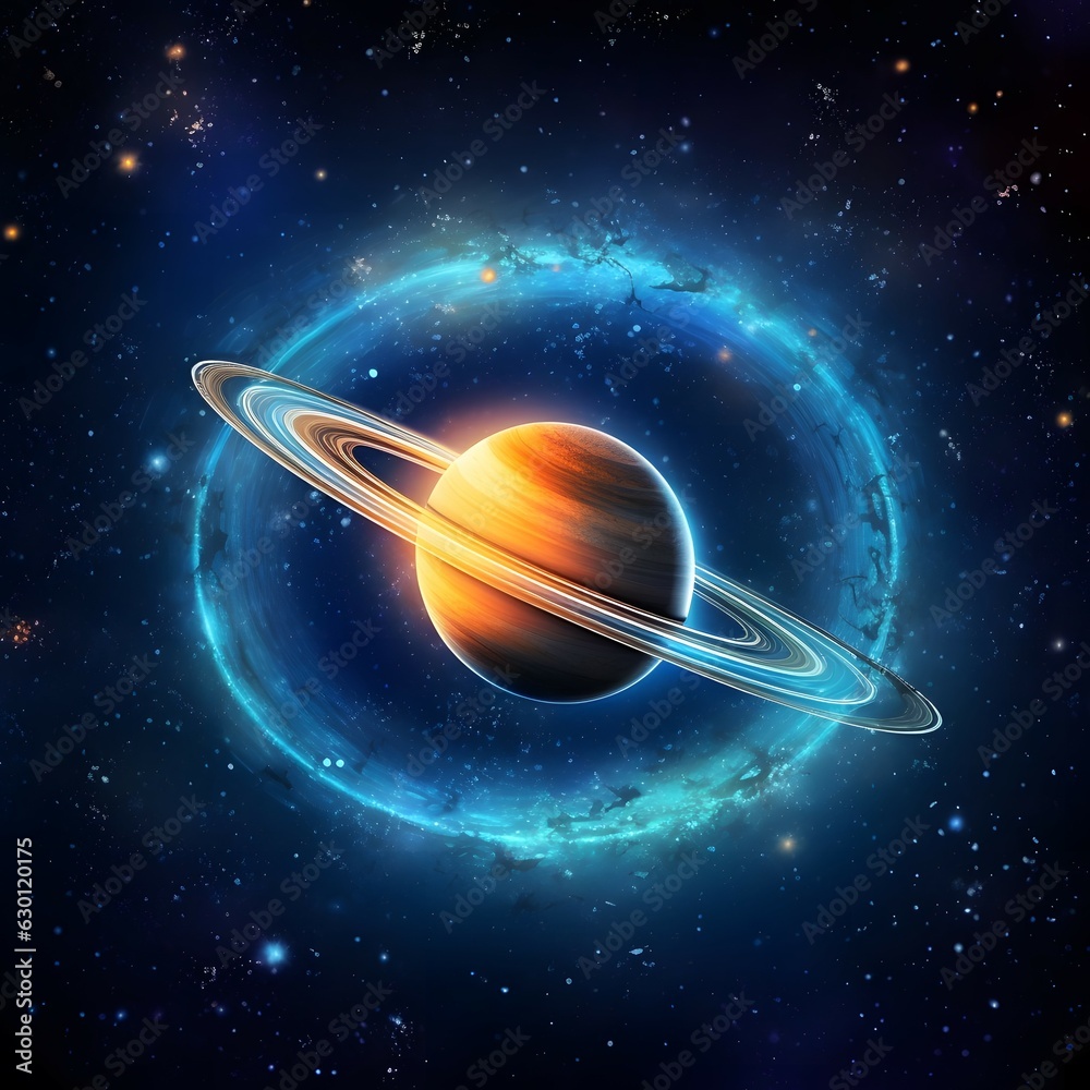 Abstract outer space background with amazing nebula galaxy and big ...