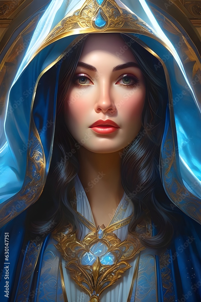 Realism of Virgen de Guadalupe: Front View Illustrations | Virgin of ...