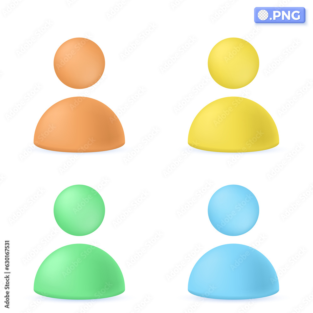 Multicolor human personal icon symbol. staff figure, people social ...