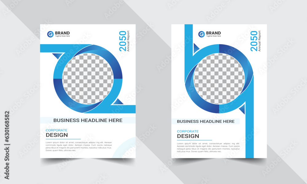Annual report cover design template corporate business, company profile ...