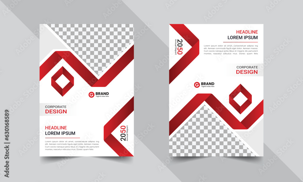 Annual report cover design template corporate business, company profile ...