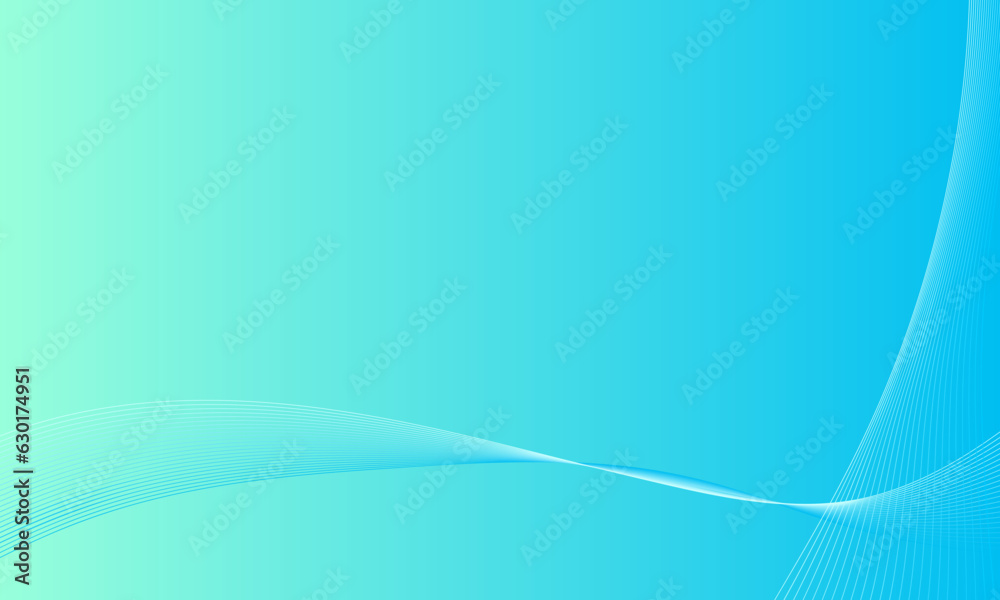 Green Blue Lines Wave Curves Smooth Gradient Abstract Background Stock Vector Adobe Stock