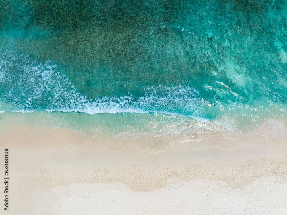 Beach Wave water in the Tropical summer beach with sandy beach ...