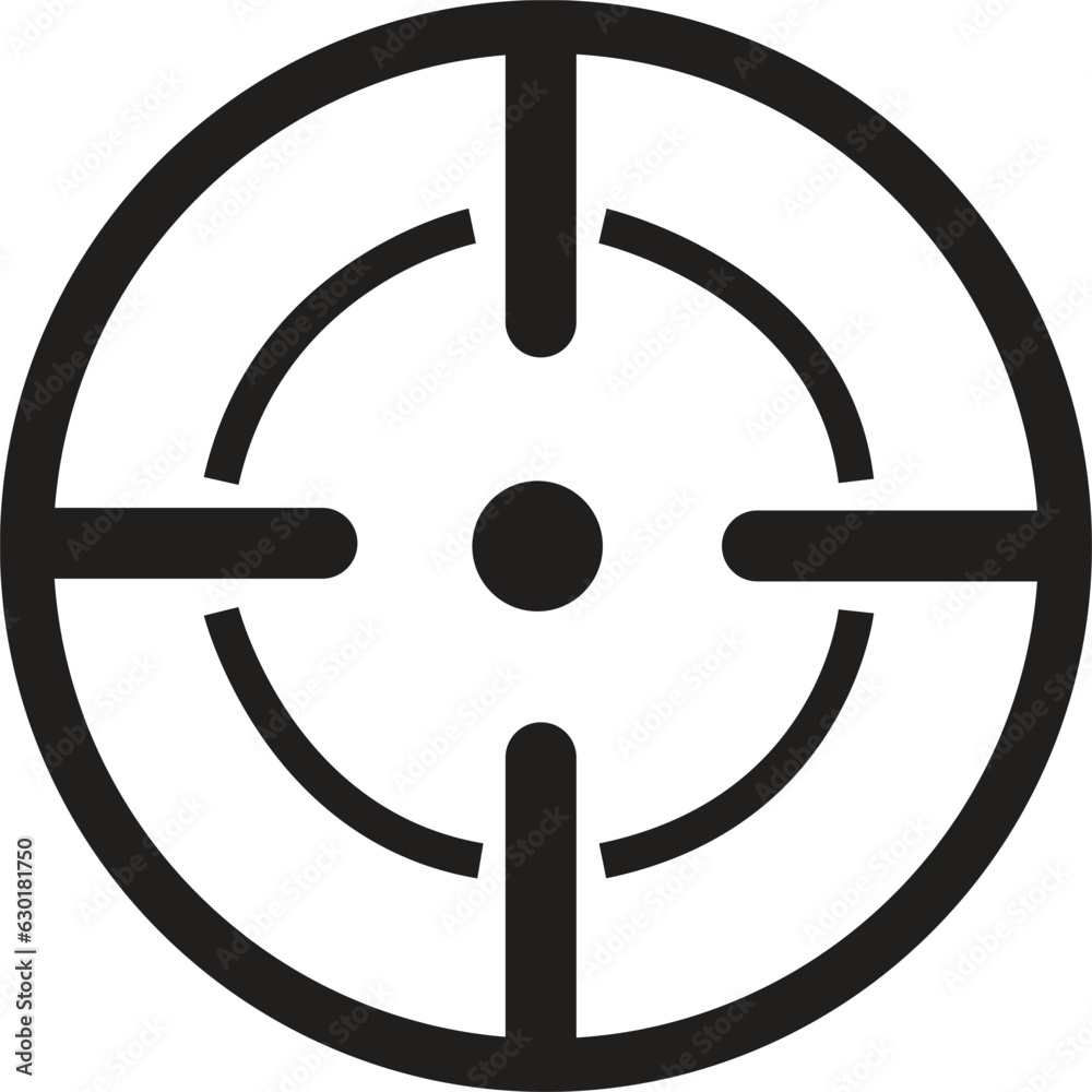 Target icons sight sniper symbol isolated on a white background ...