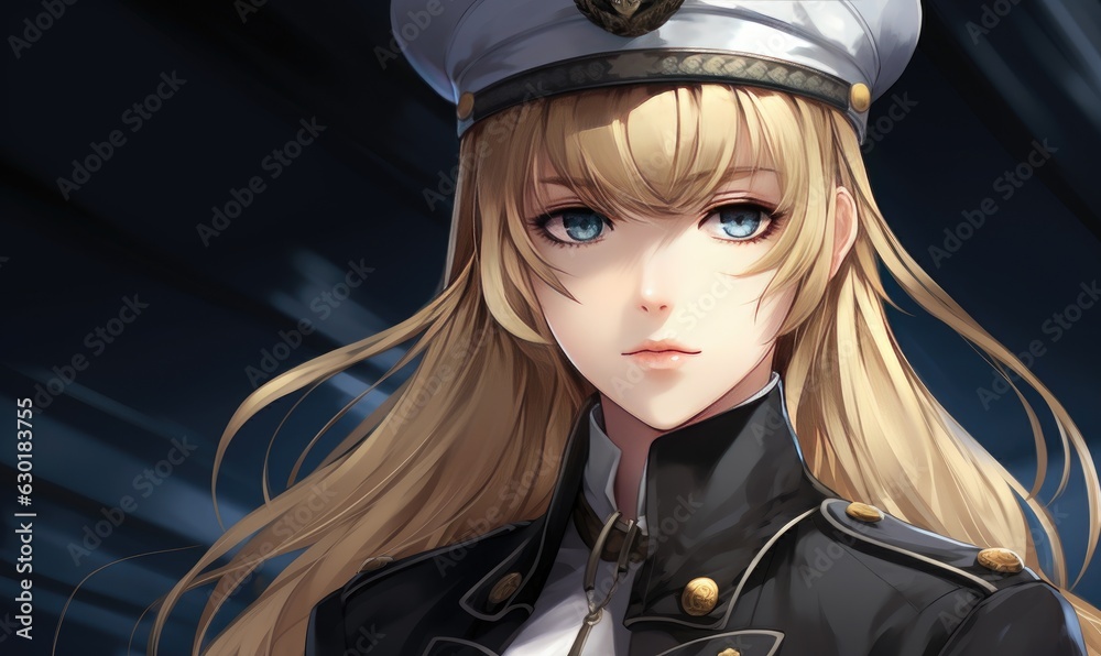 The anime key visual captured the essence of the young female officer's ...
