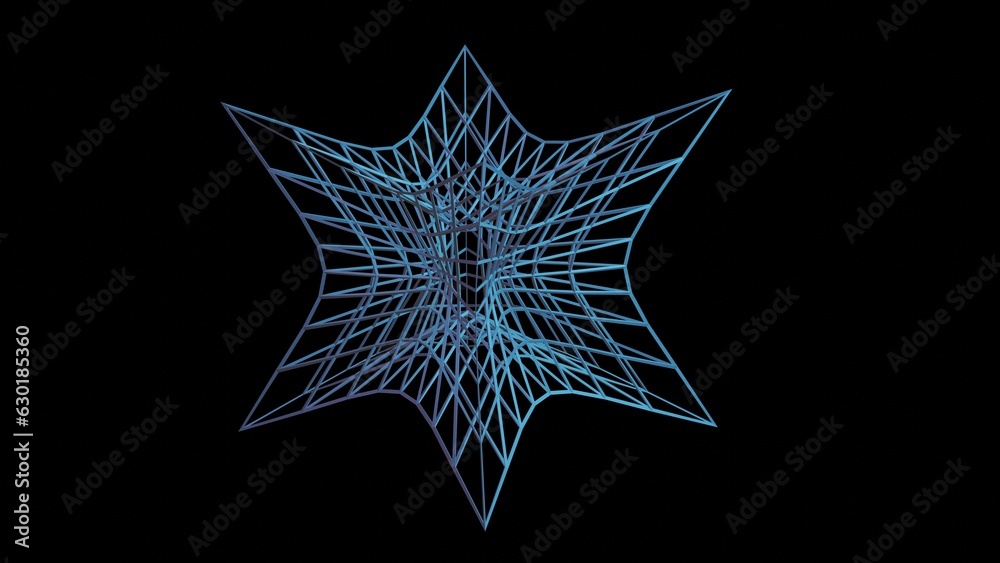 Compactification of extra dimensions. Wireframe cube imploding into a ...