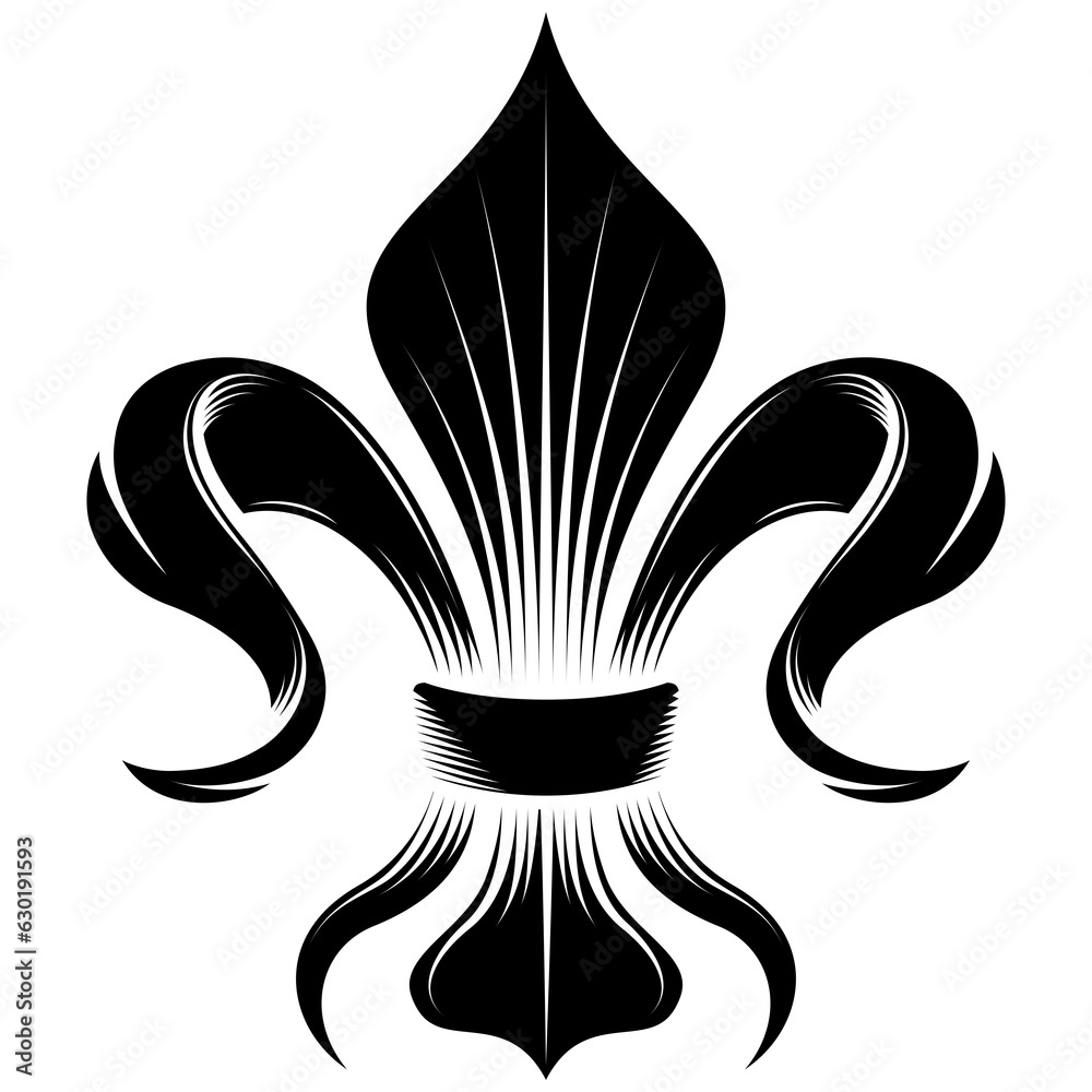 Representation of the lily flower, a symbol used in medieval heraldry ...