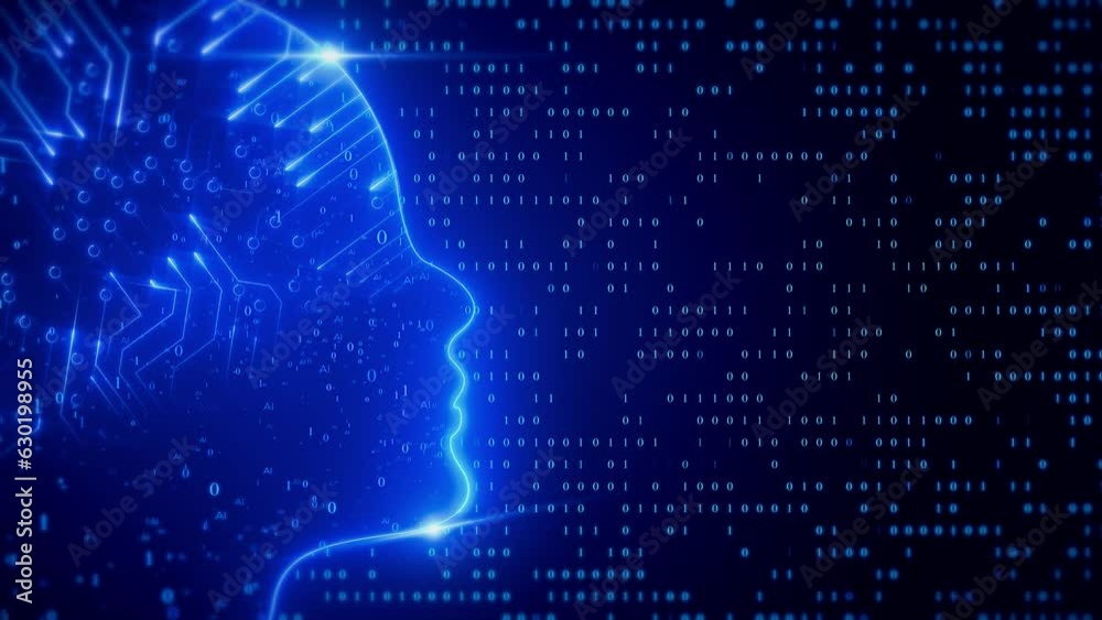 Futuristic human brain interface concept. Robotic system. Intellectual programming future human ...