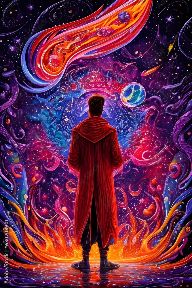 Alone Man in Space DMT Art: Exploring Isolation and Cosmic Visions ...