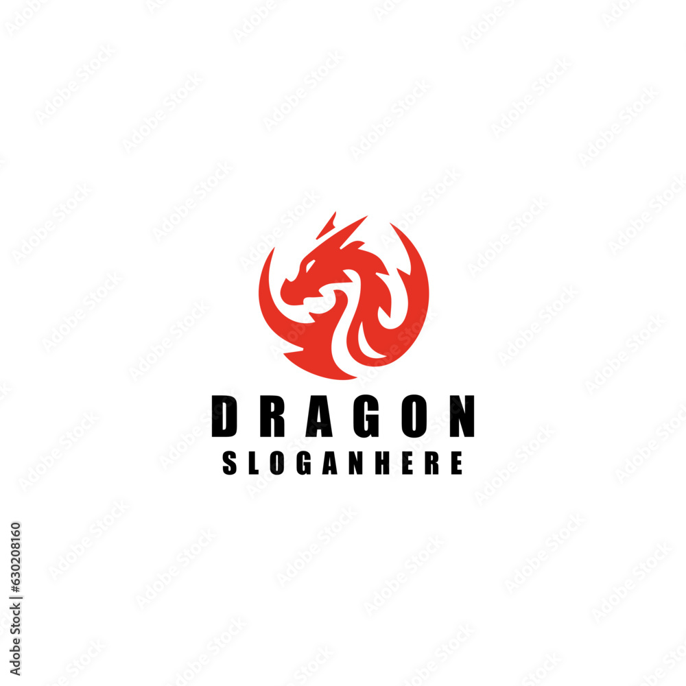 Dragon head vector, luxury dragon logo design concept template, Dragon ...