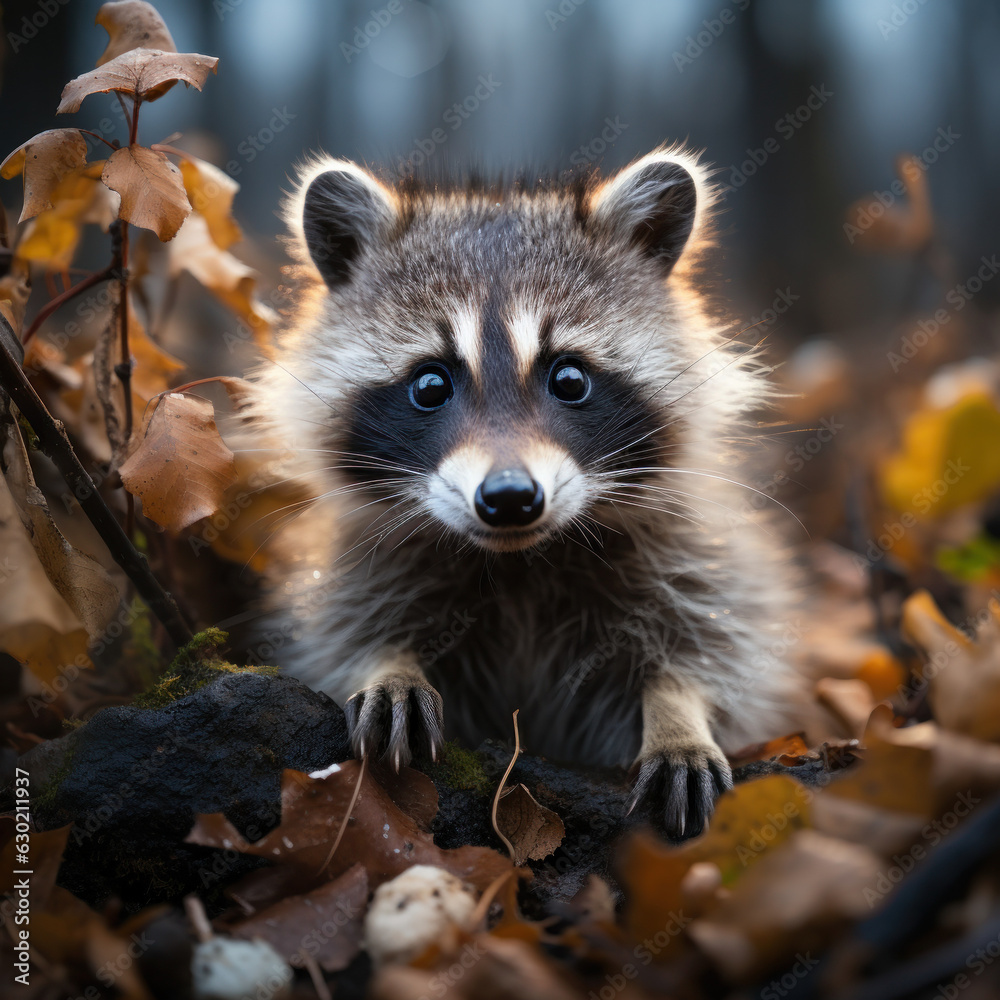 Raccoon in its Natural Habitat, Wildlife Photography, Generative AI ...