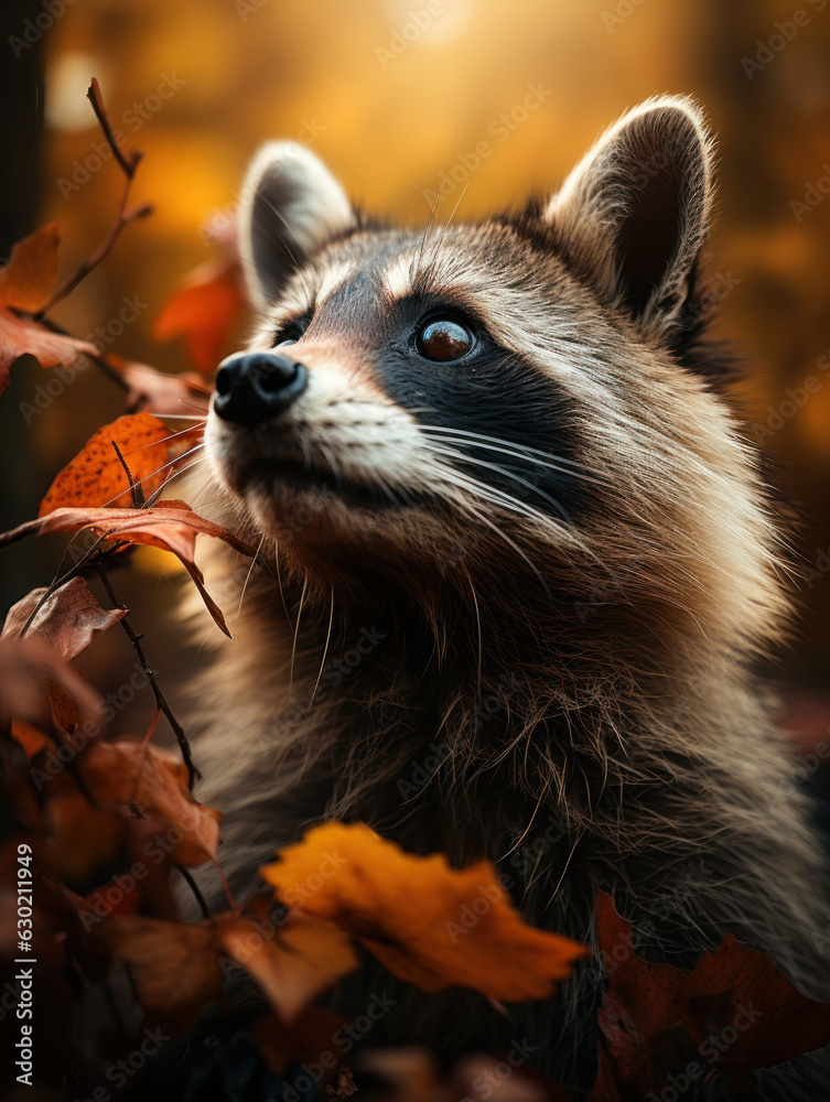 Raccoon in its Natural Habitat, Wildlife Photography, Generative AI ...