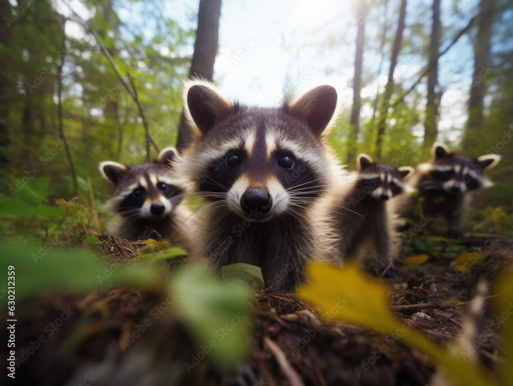 Raccoon in its Natural Habitat, Wildlife Photography, Generative AI ...