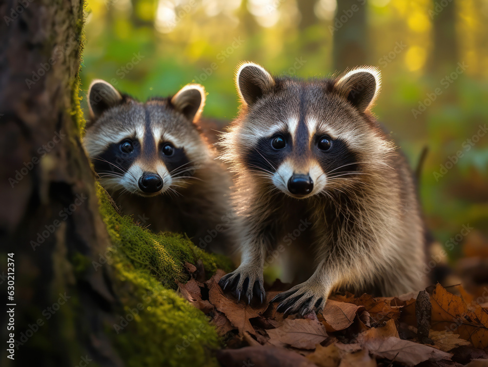 Raccoon in its Natural Habitat, Wildlife Photography, Generative AI ...