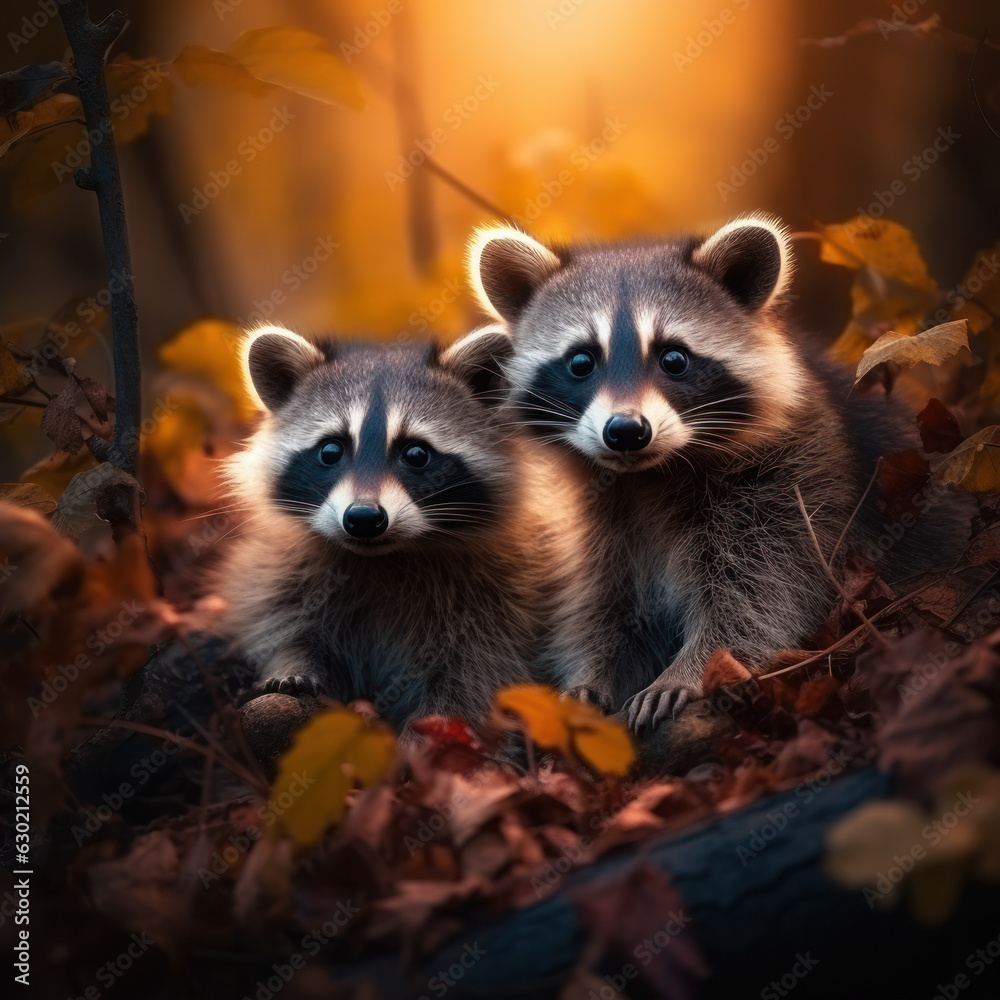Raccoon in its Natural Habitat, Wildlife Photography, Generative AI ...