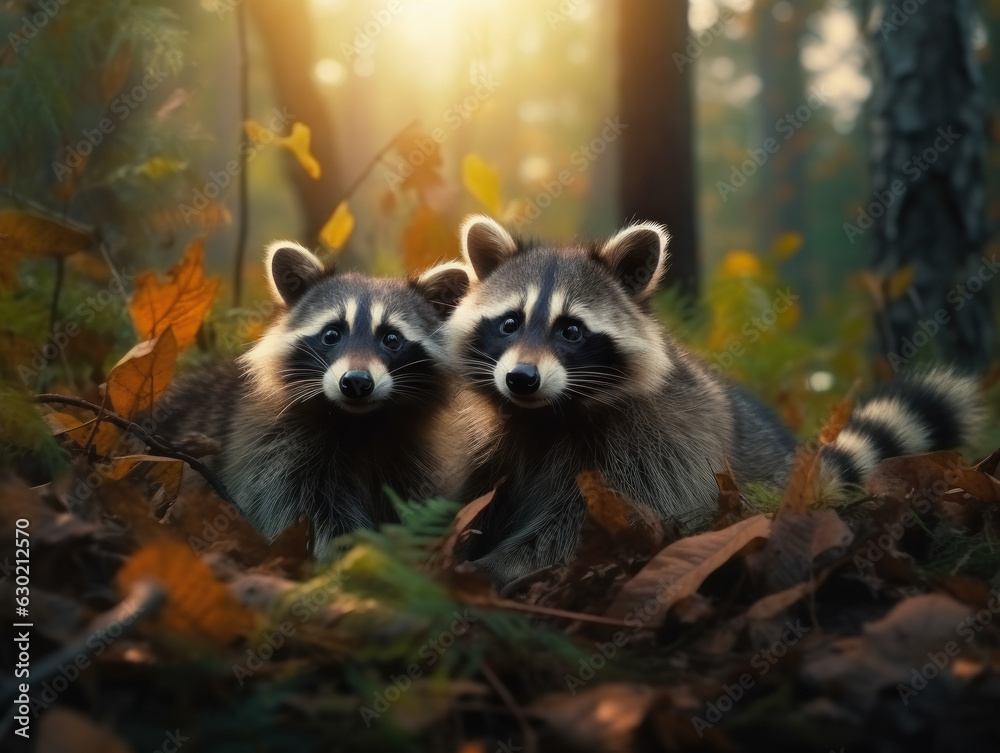 Raccoon in its Natural Habitat, Wildlife Photography, Generative AI ...