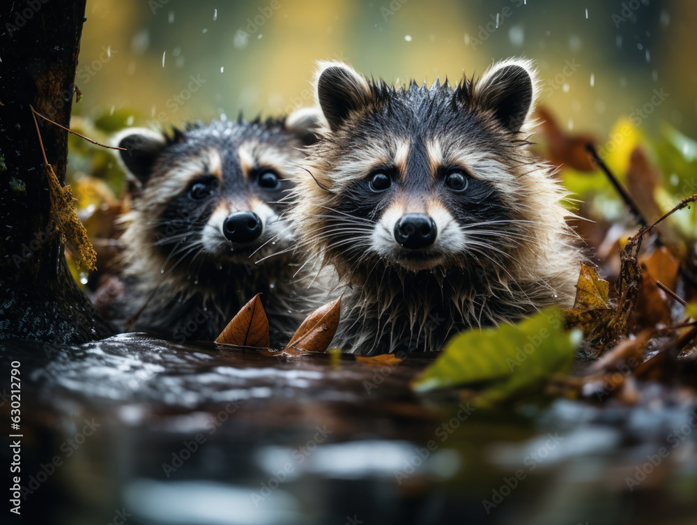 Raccoon in its Natural Habitat, Wildlife Photography, Generative AI ...