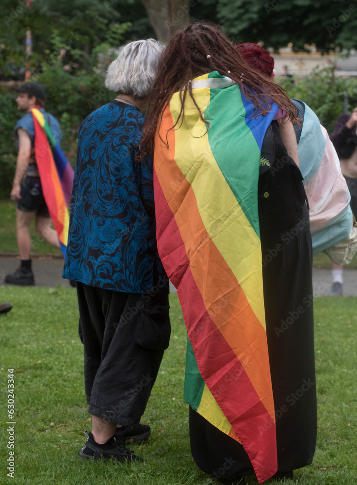 for gender Identities the symbol is the rainbow flag Stock Photo ...