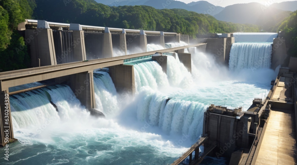 renewable resources using hydroelectric energy Stock Photo | Adobe Stock