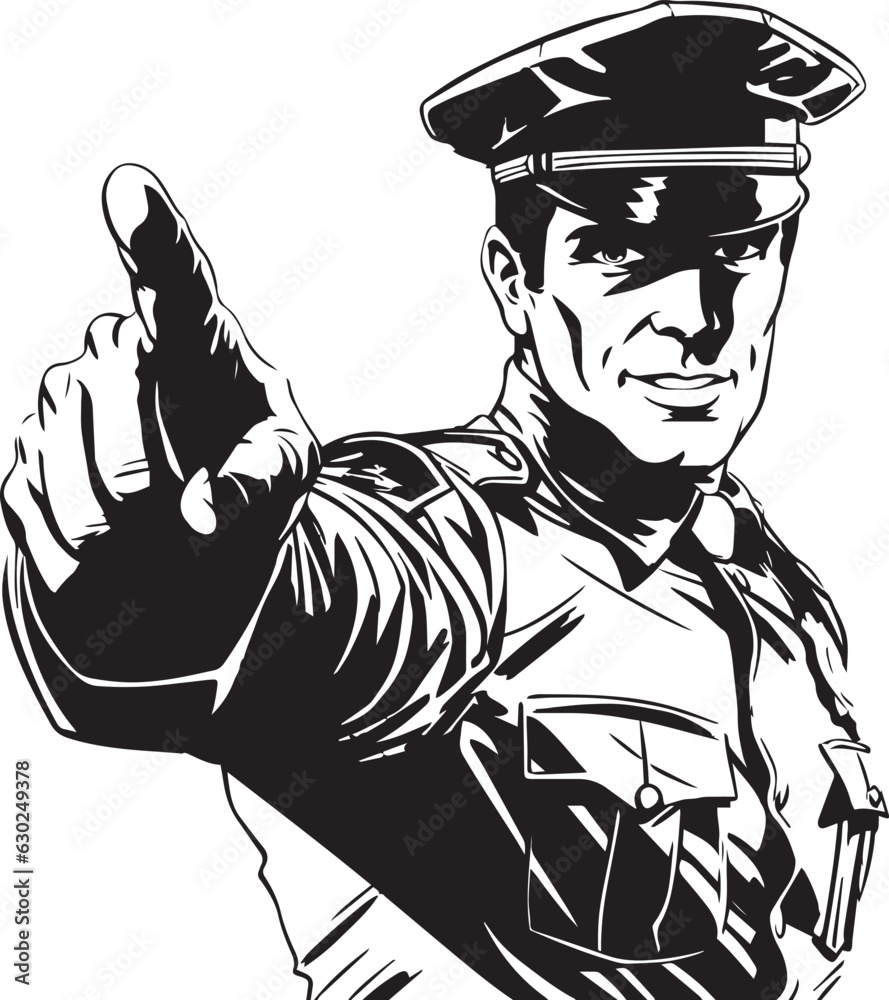 Hand-drawn Retro policeman , Retro comics, American cartoon comic books ...